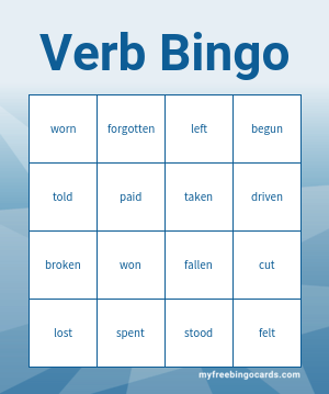 Verb Bingo