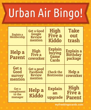 Urban Air Bingo!