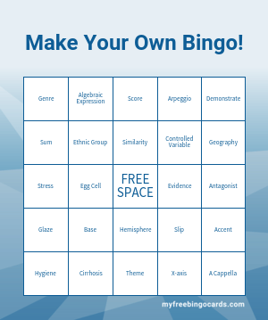 Print 100+ Make Your Own Bingo! Cards