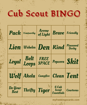 Cub Scout BINGO