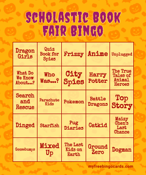 Scholastic Book Fair Bingo