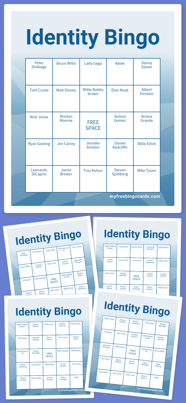Virtual Identity Bingo