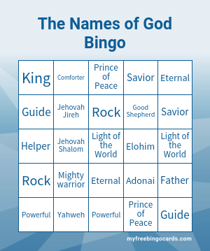 The Names of God Bingo