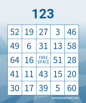 Print 100+ 123 Bingo Cards