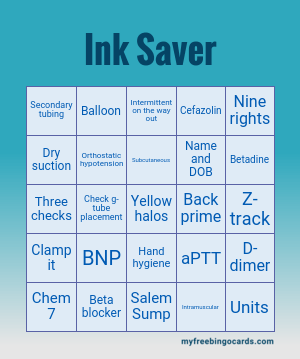 Ink Saver Bingo