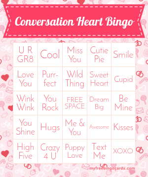 Conversation Heart Bingo