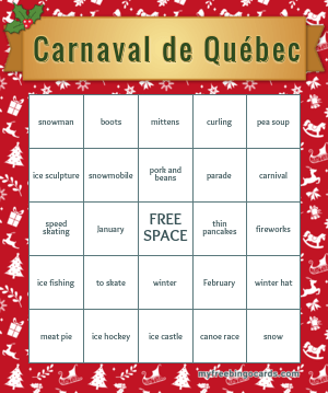 Carnaval de Québec Bingo