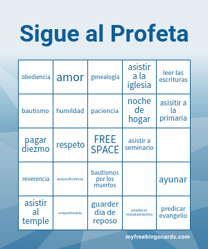 Print 100+ Sigue al Profeta Bingo Cards