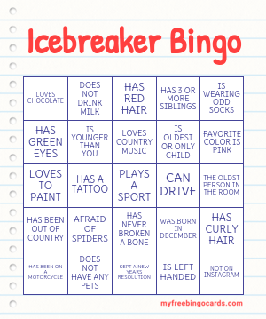 Icebreaker Bingo