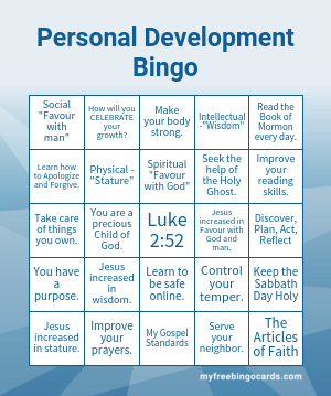 Personal Development Bingo