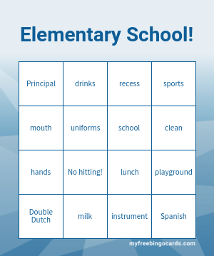 Print 100+ Elementary School! Bingo Cards