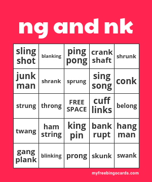 ng and nk bingo
