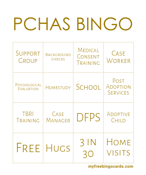 PCHAS BINGO