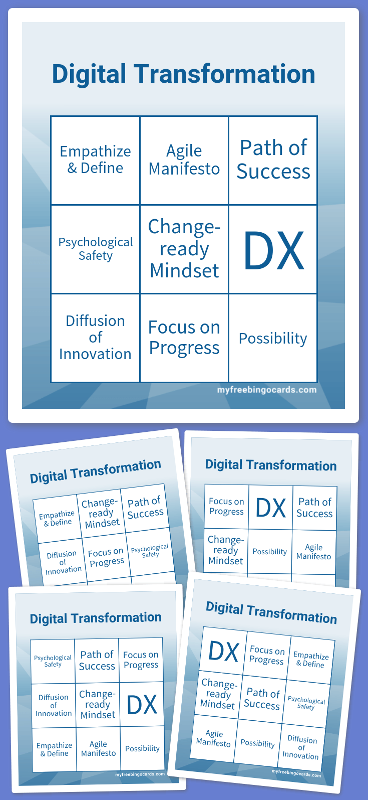 Virtual Digital Transformation Bingo