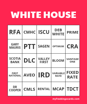 WHITE HOUSE BINGO