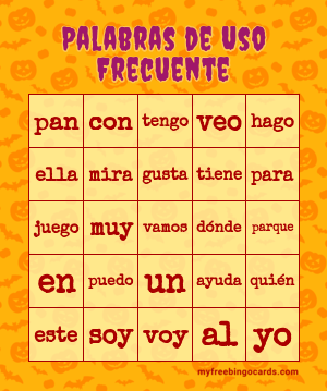 Print 100+ Palabras de Uso Frecuente Bingo Cards