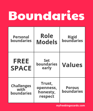 Boundaries Bingo