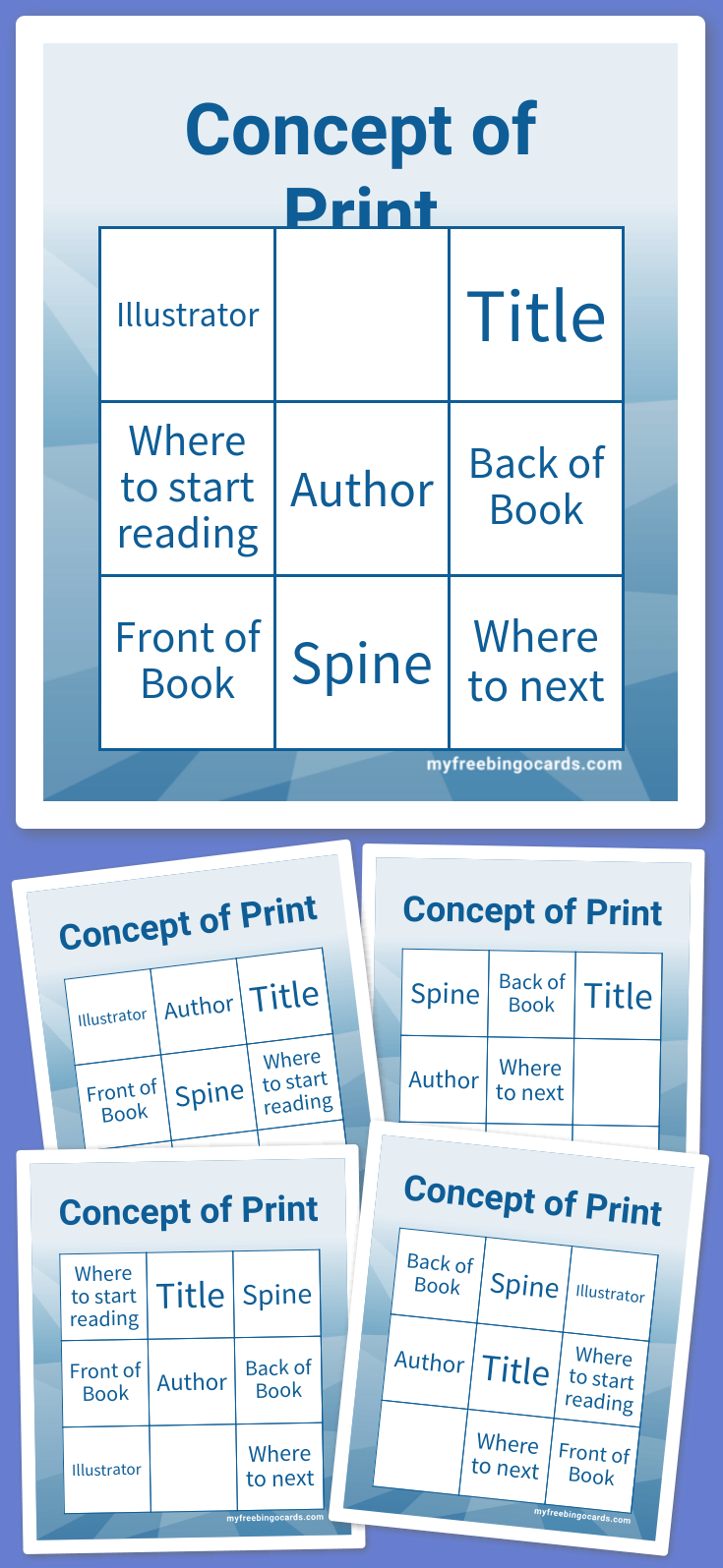 Virtual Concept of Print Bingo