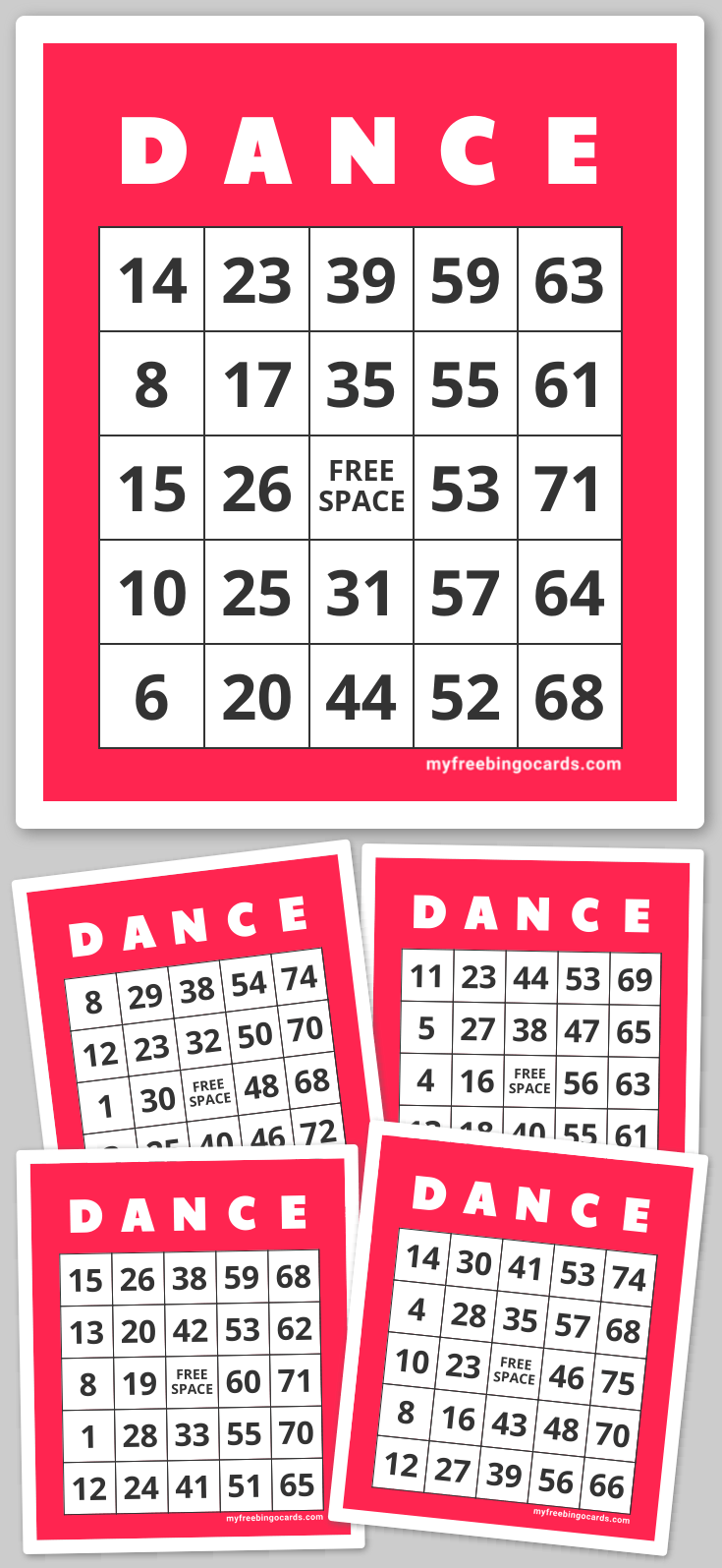 Virtual DANCE BINGO
