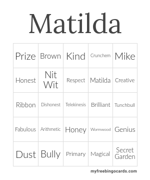 Matilda Bingo