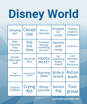 Disney World Bingo