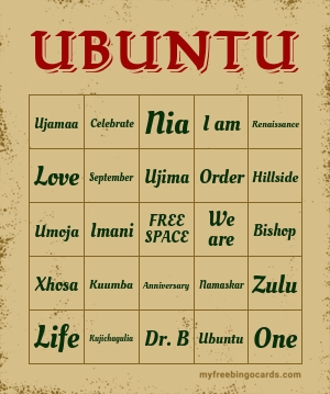UBUNTU BINGO