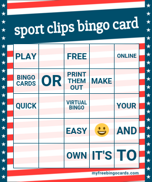 sport clips bingo card