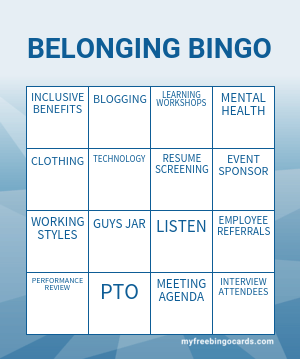 BELONGING BINGO
