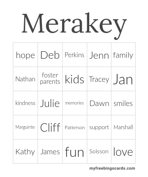 Merakey Bingo