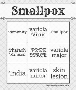 Smallpox Bingo