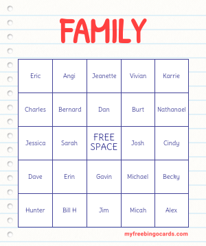 FAMILY BINGO