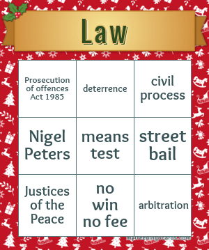 Law Bingo