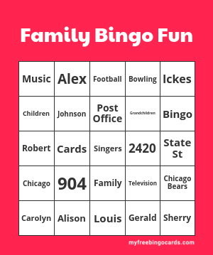 Family Bingo Fun