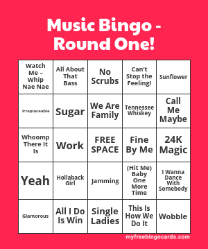 Music Bingo - Round One!