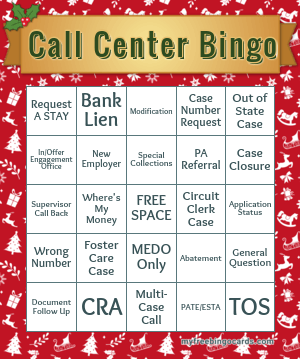 Call Center Bingo