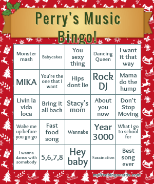 Perry's Music Bingo!