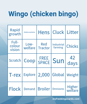 Print 100+ Wingo (chicken bingo) Cards