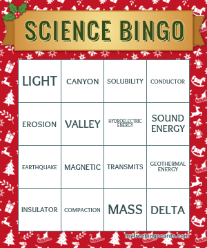 PRINT 100+ SCIENCE BINGO CARDS