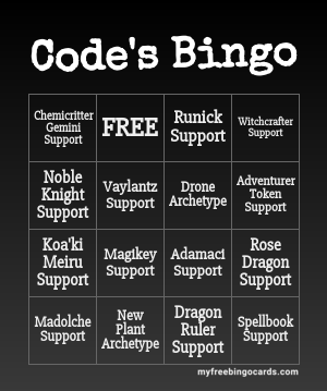 Code's Bingo