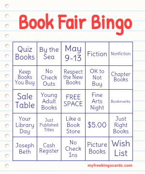 Print 100+ Book Fair Bingo Cards