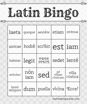 Print 100+ Latin Bingo Cards