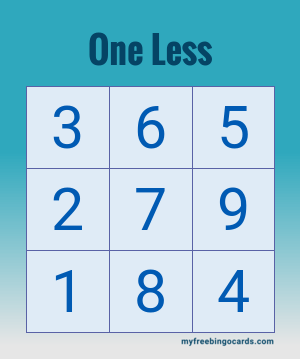 One Less Bingo