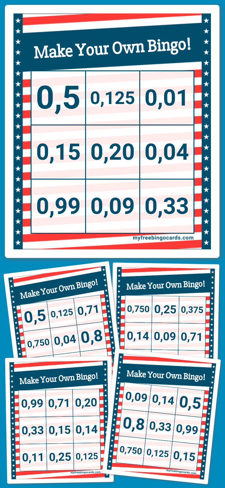 Virtual Make Your Own Bingo 
