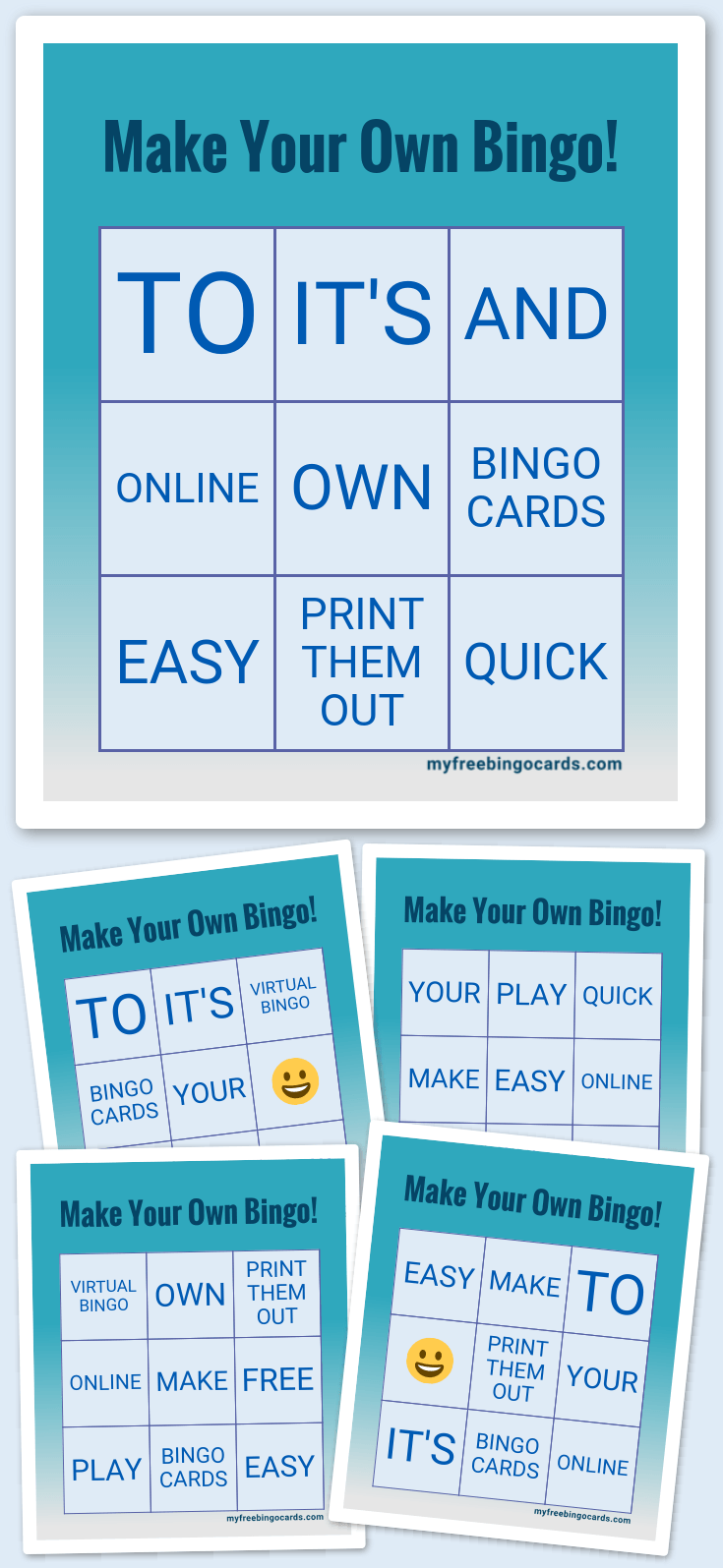 Virtual Make Your Own Bingo!