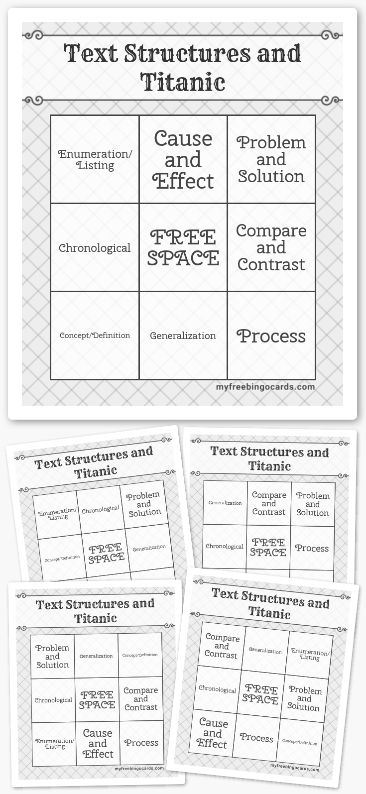 Virtual Text Structures and Titanic Bingo