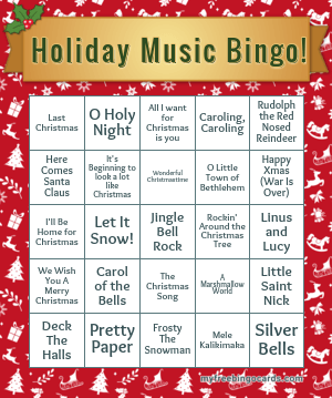 Holiday Music Bingo!