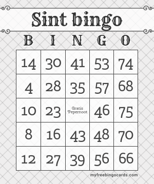 Sint bingo