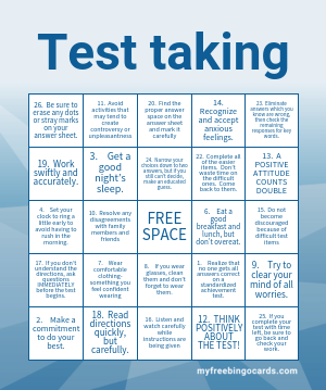 Test taking Bingo