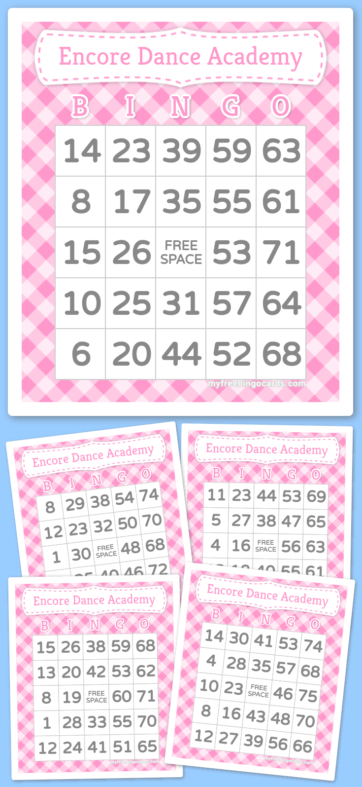 Virtual Encore Dance Academy BINGO