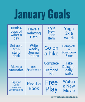 January Goals Bingo